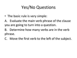 Question formation | PPT