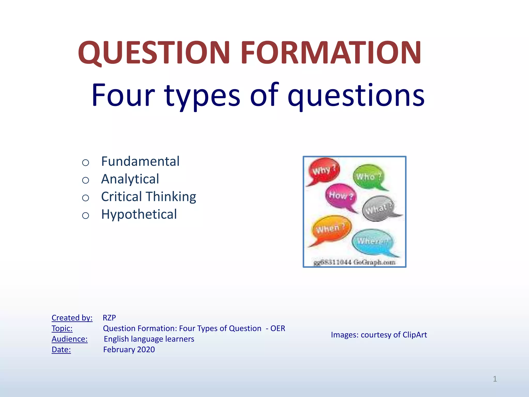 QUESTION FORMATION | PPTX