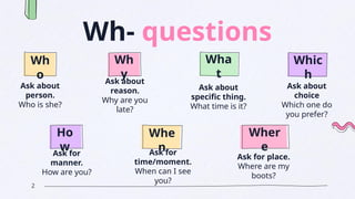 Question Formation, Words + Numbers and quantities | PPTX