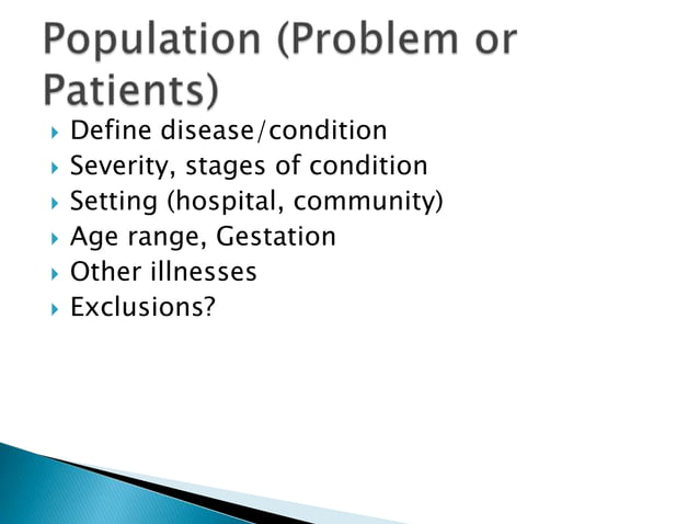 Question formulation(pico)(2) | PPT