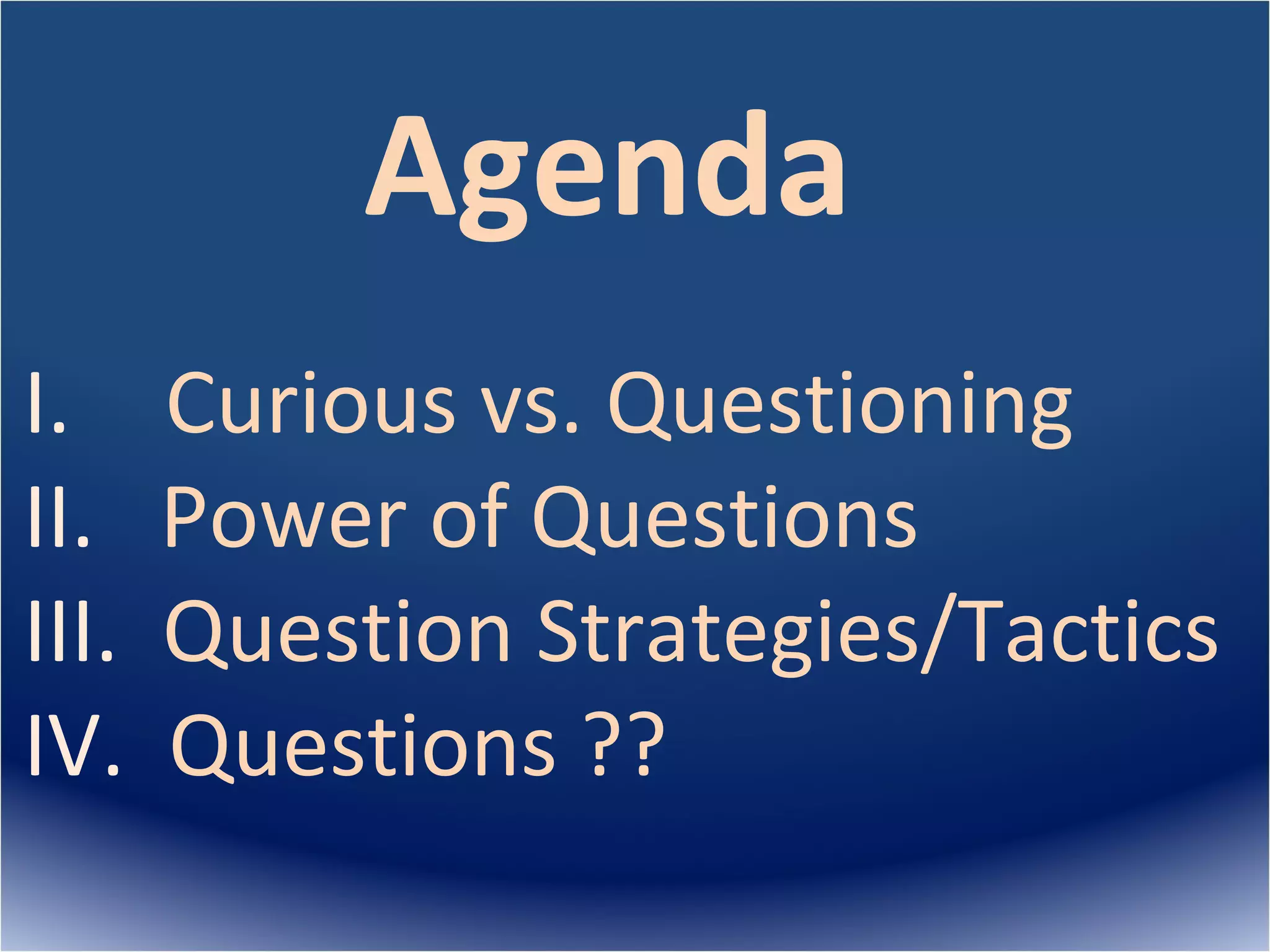 The Power of Questioning | PPT
