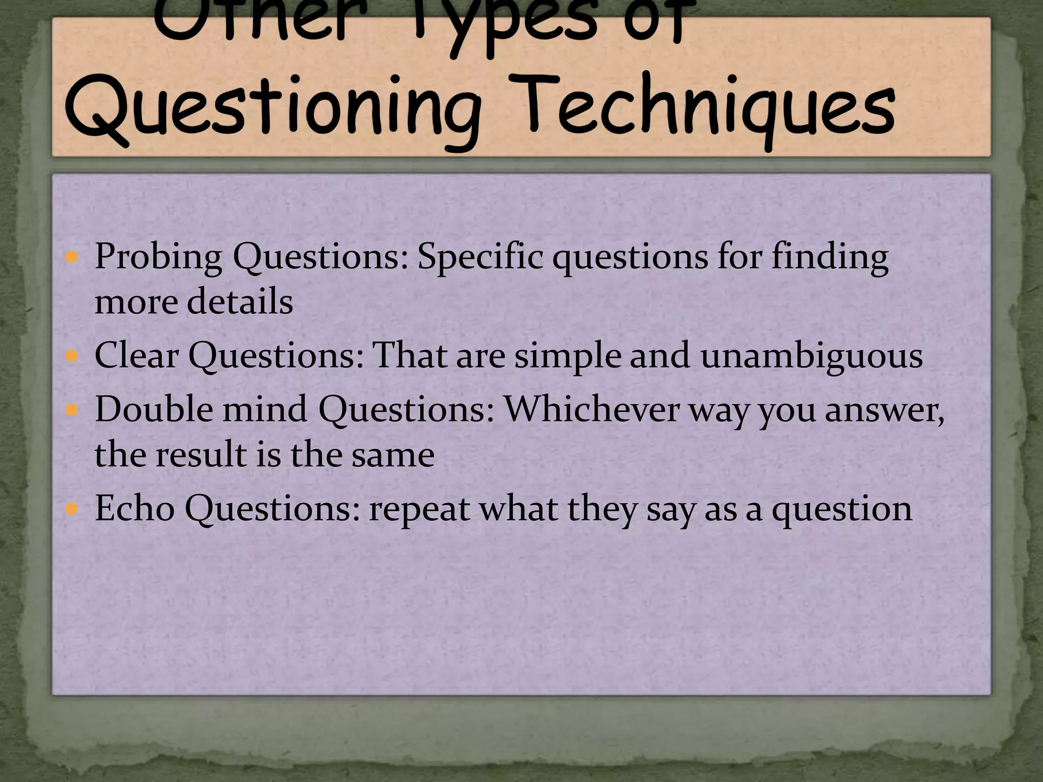 Technique of questioning.pptx | Educational Assessment | Education