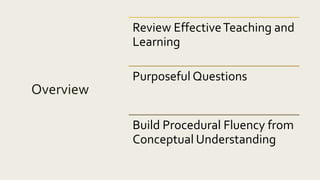 Questioning and building procedural knowledge | PPTX