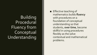 Questioning and building procedural knowledge | PPTX