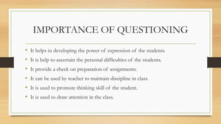 QUESTIONING AND ITS TYPE | PPTX