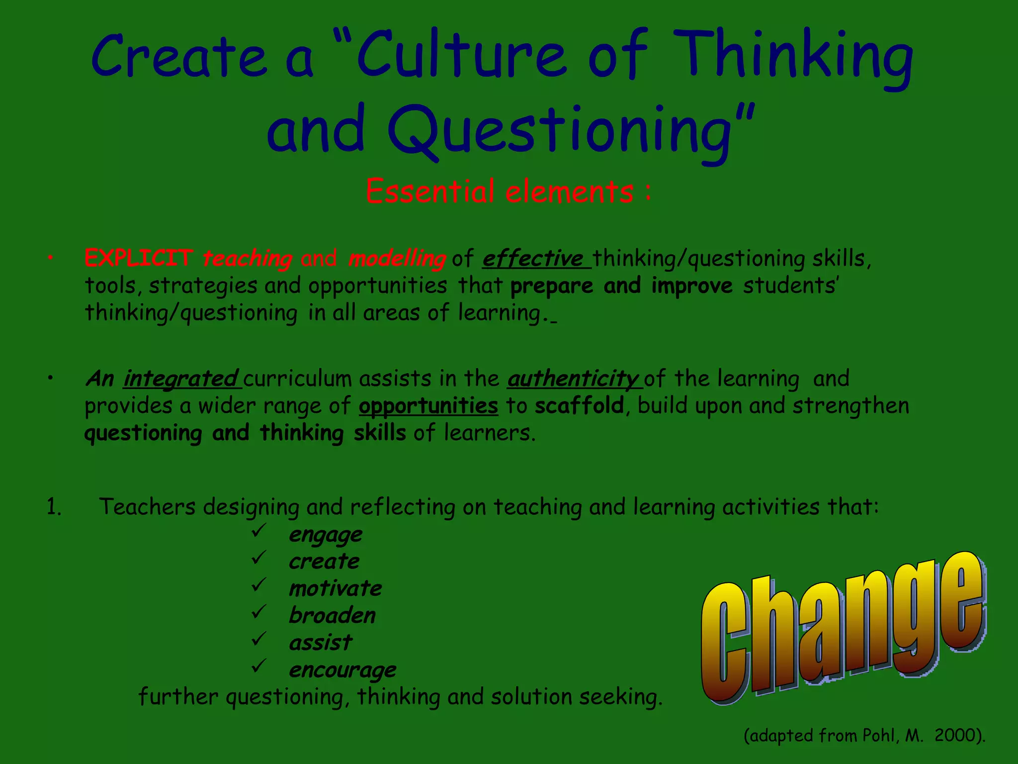 Questioning and thinking | PPT