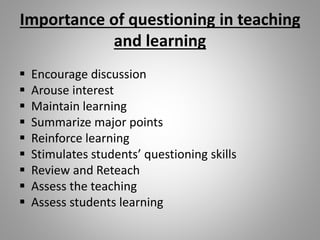 Questioning PPT - JSS ioe skp | PPT