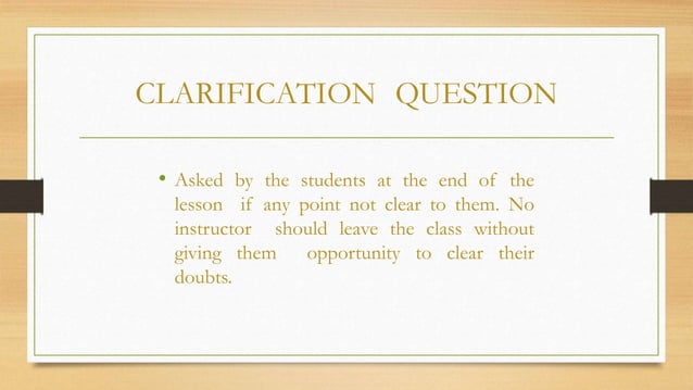 Questioning during the class | PPTX | Educational Assessment | Education