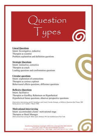 Questioning intentions presentation | PDF