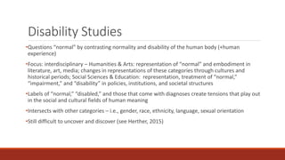 Questioning Normality Through Disability Studies | PPTX