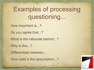 Critical Questioning Scheme | PPT