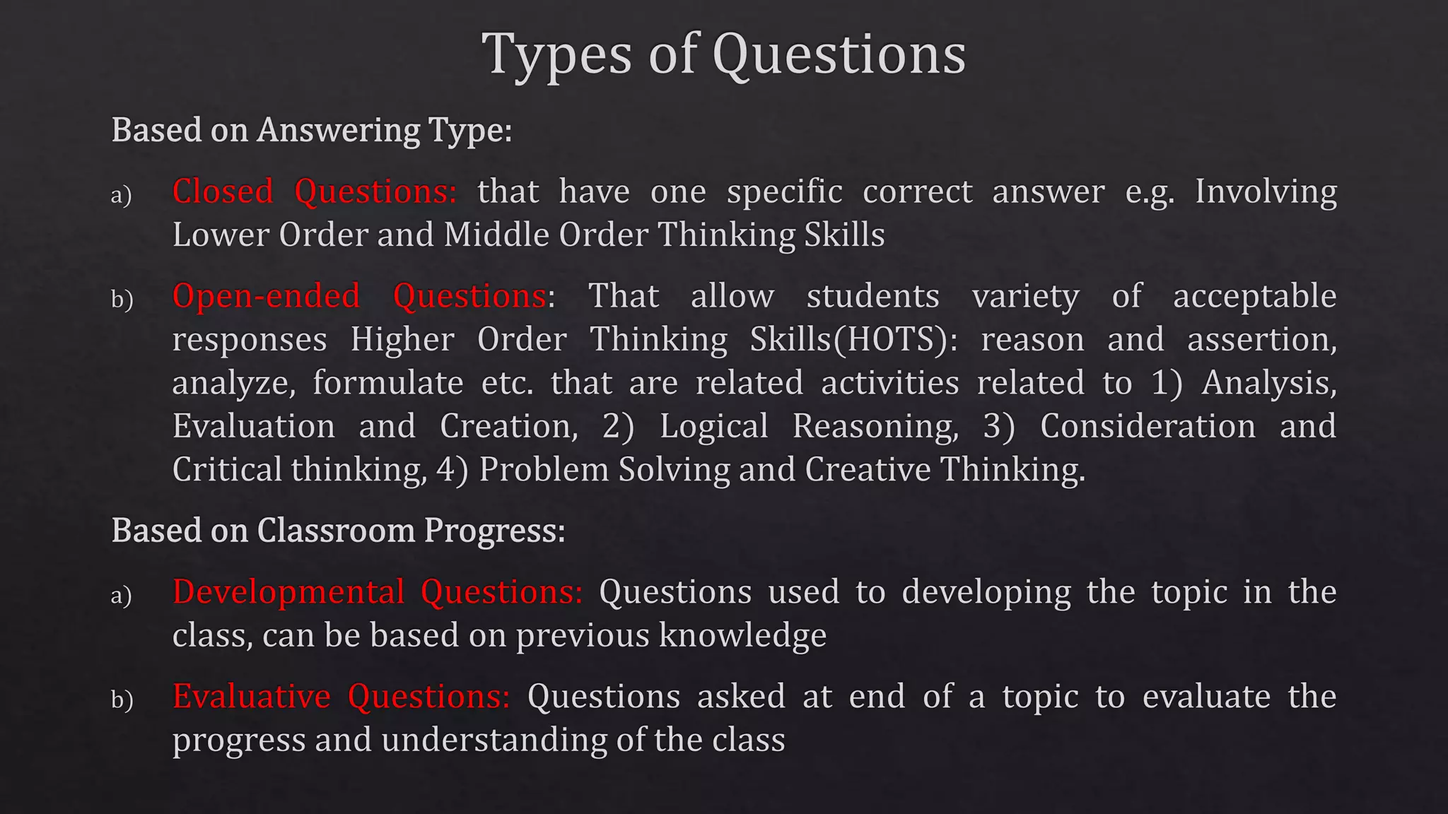 Questioning: Skill and Practices | PPT