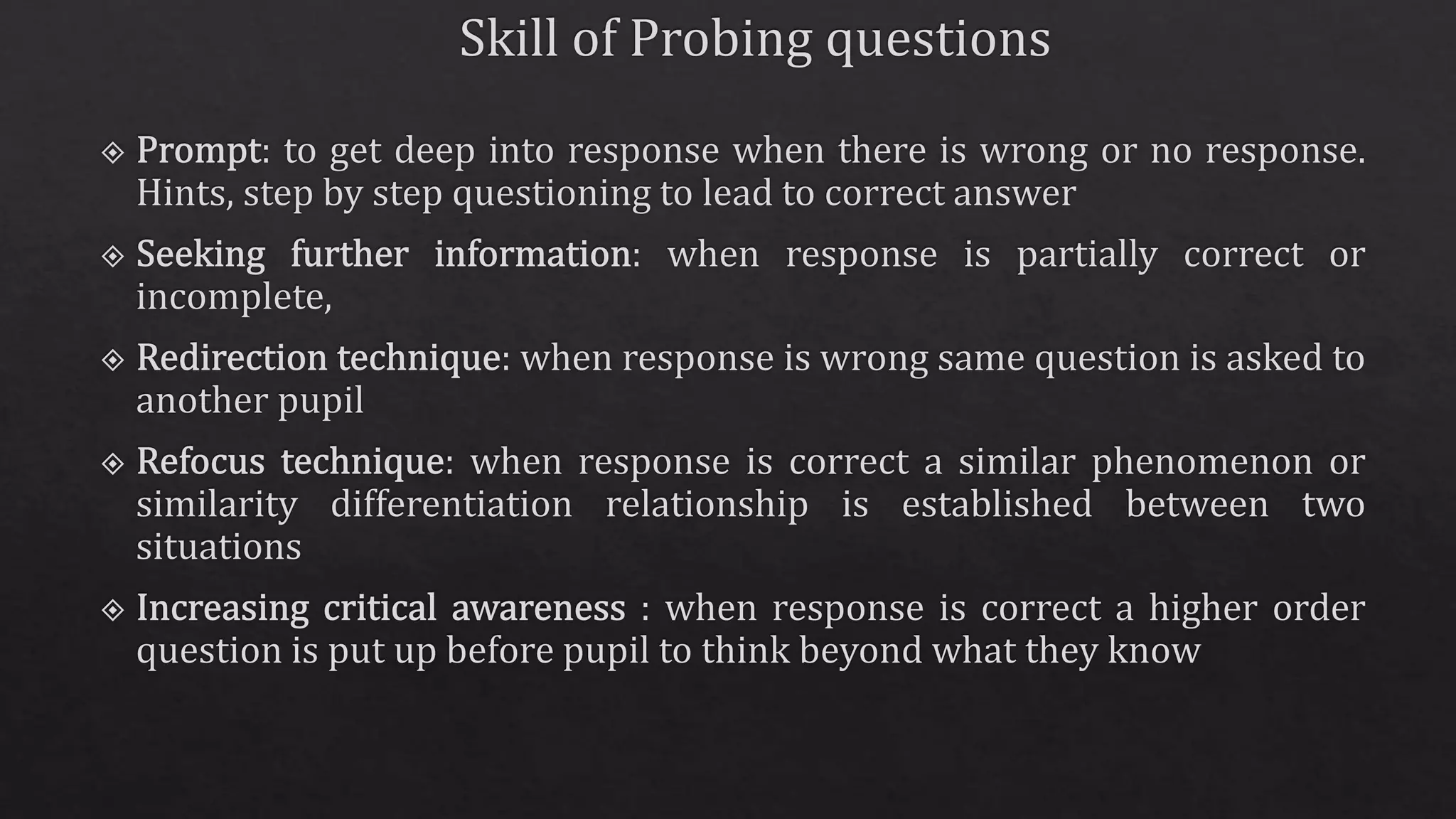 Questioning: Skill and Practices | PPT