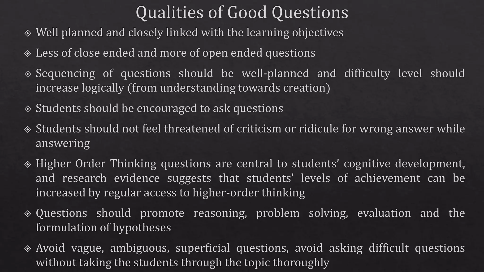 Questioning: Skill and Practices | PPT
