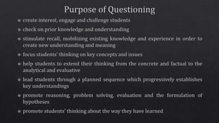 Questioning: Skill and Practices | PPT