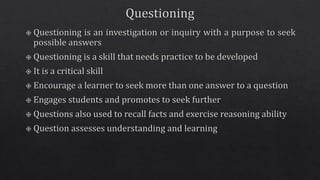 Questioning: Skill and Practices | PPT