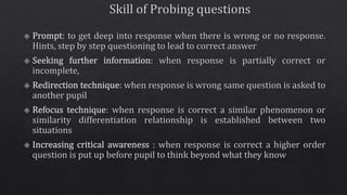 Questioning: Skill and Practices | PPTX