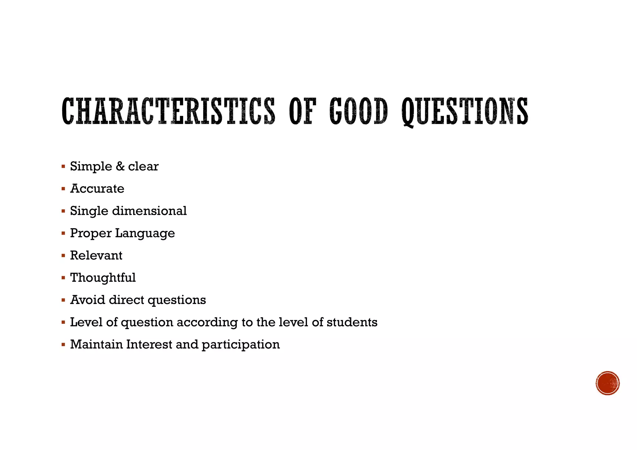 Questioning skill pdf | PPT