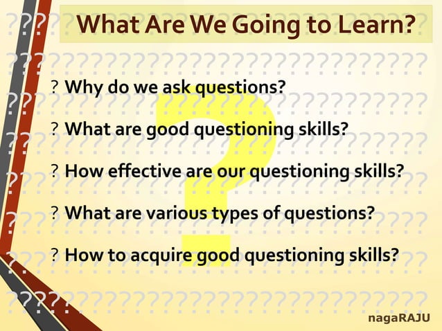 Questioning Skills for the Classroom | PPTX