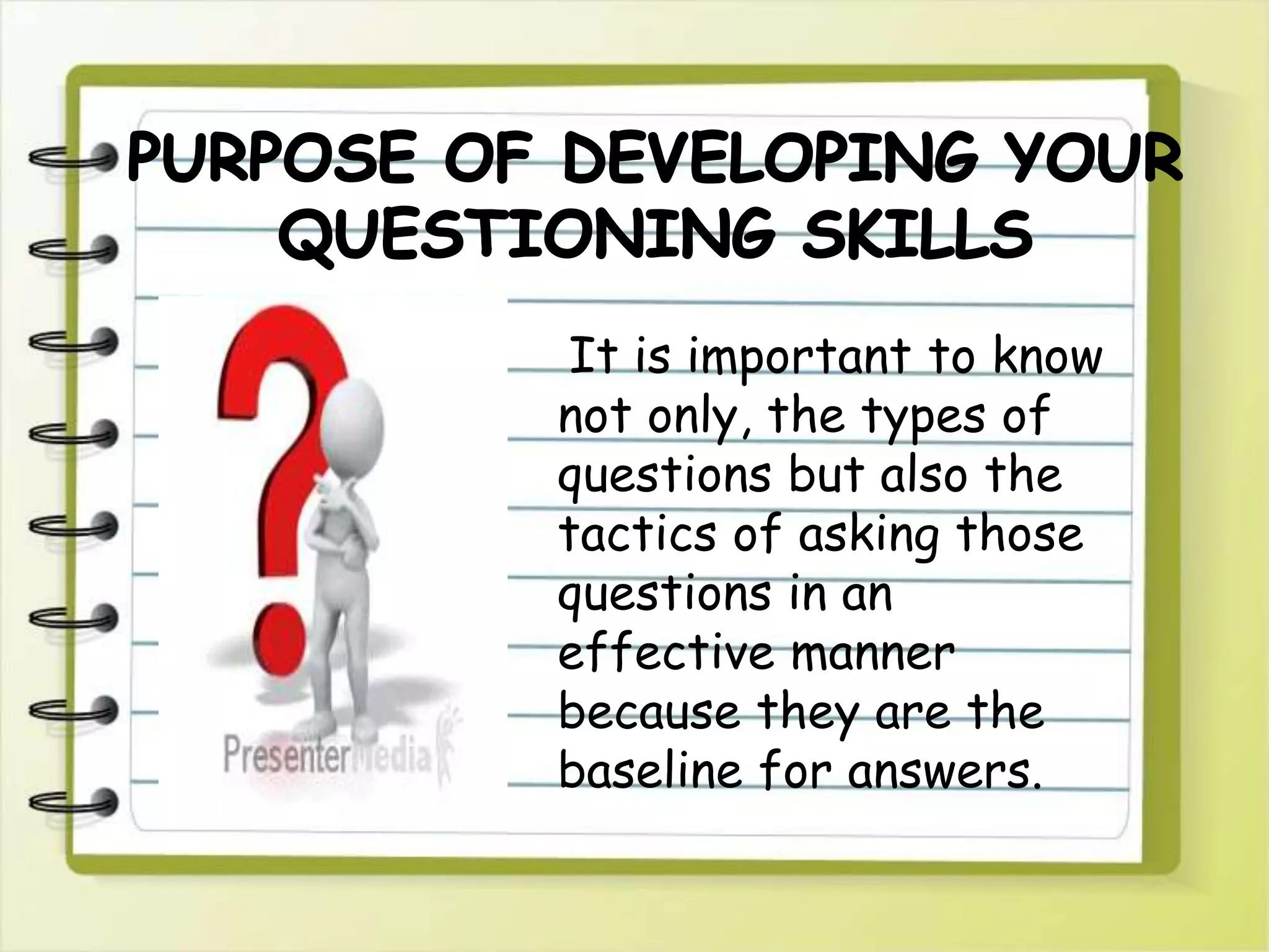 Questioning skills | PPTX