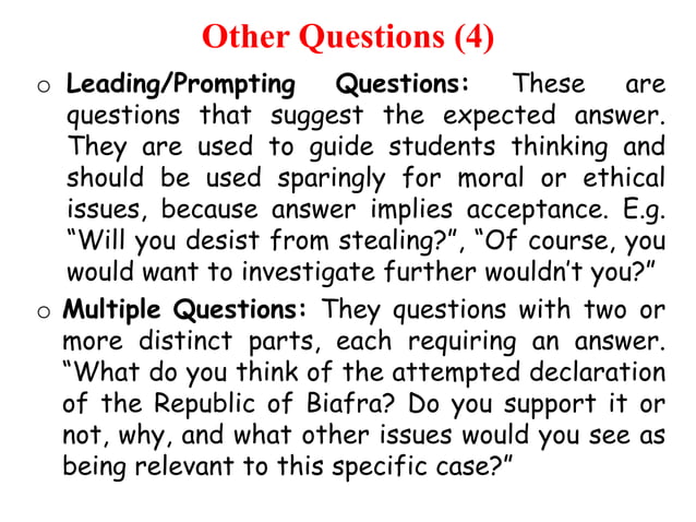 Questioning Skills in Microteaching | PPTX