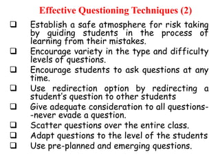 Questioning Skills in Microteaching | PPTX