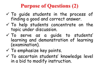 Questioning Skills in Microteaching | PPTX