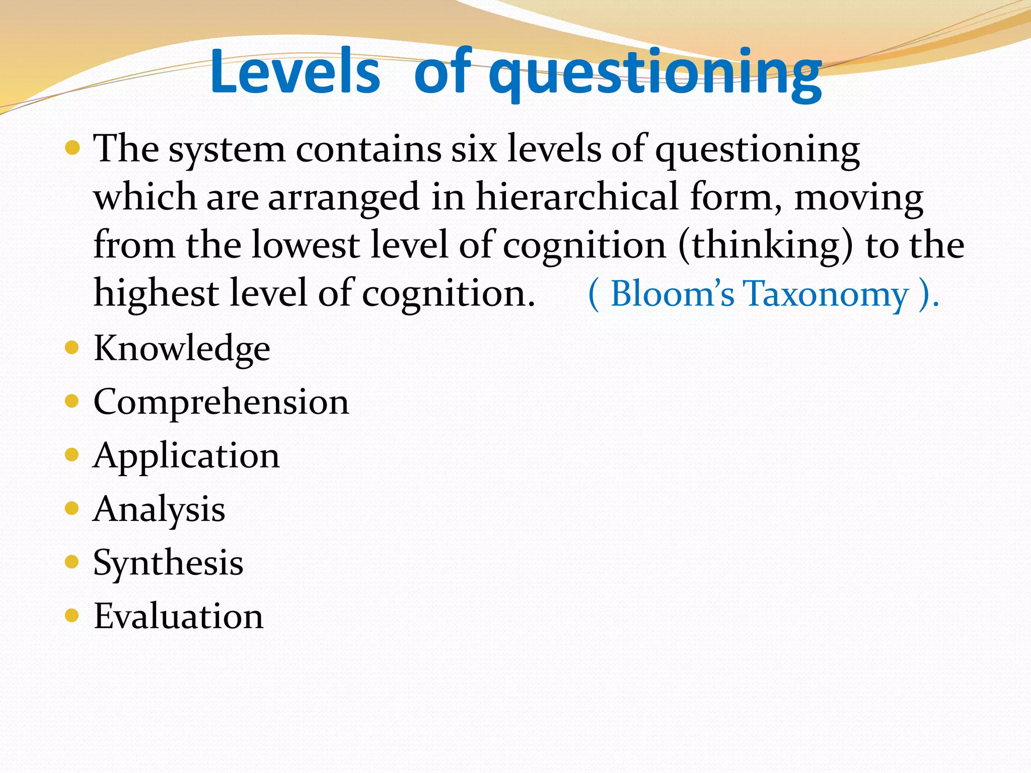 Questioning teaching method | PPTX
