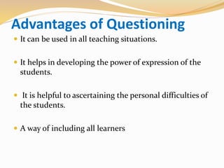 Questioning teaching method | PPTX