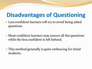 Questioning teaching method | PPTX