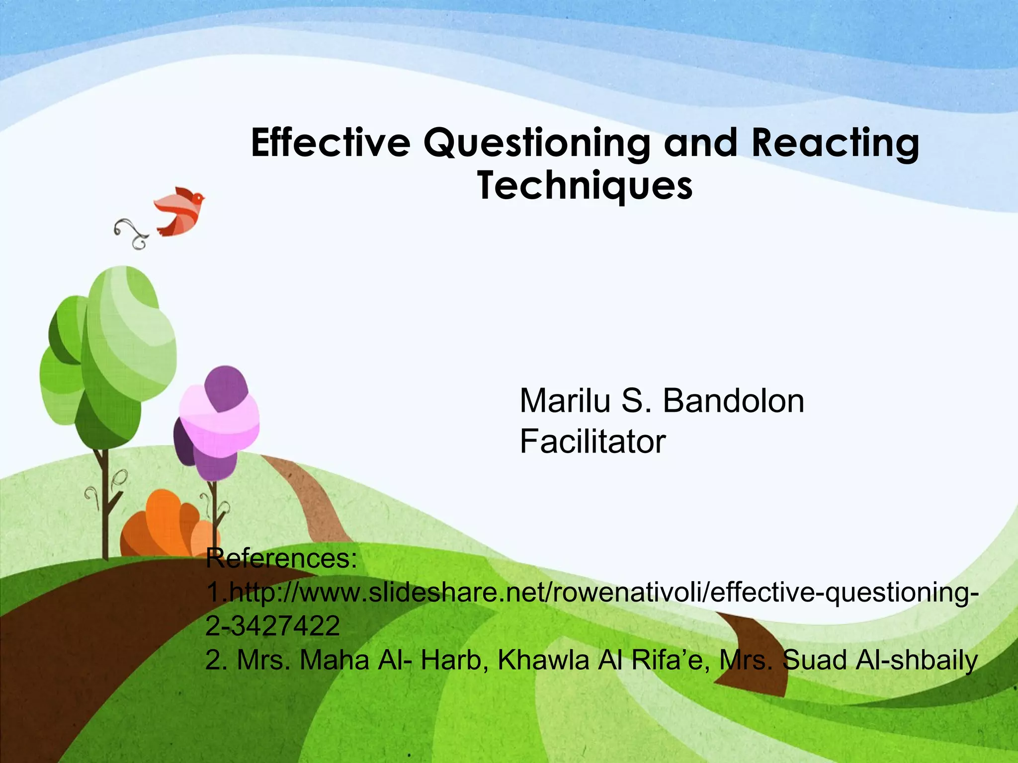 Questioning techniques | PPT