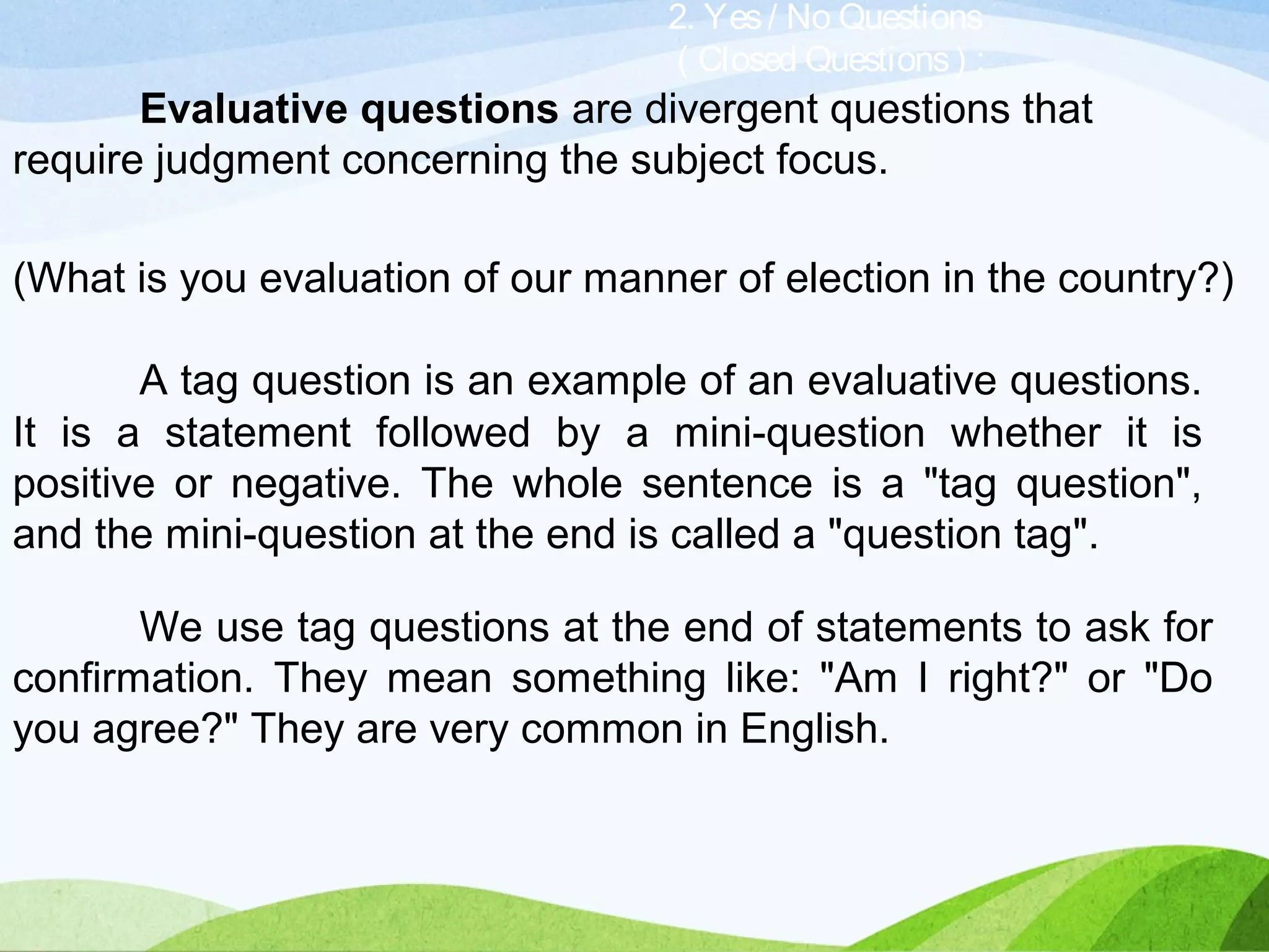 Questioning techniques | PPT