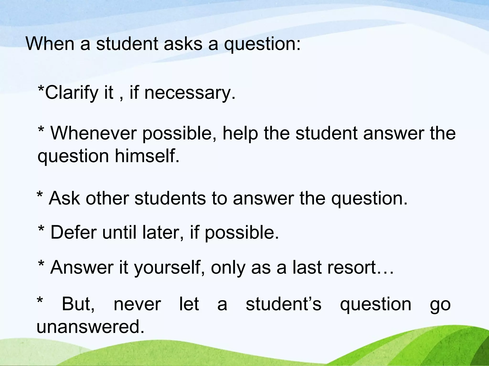 Questioning techniques | PPT