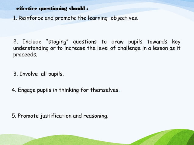 Questioning techniques | PPT | Educational Assessment | Education