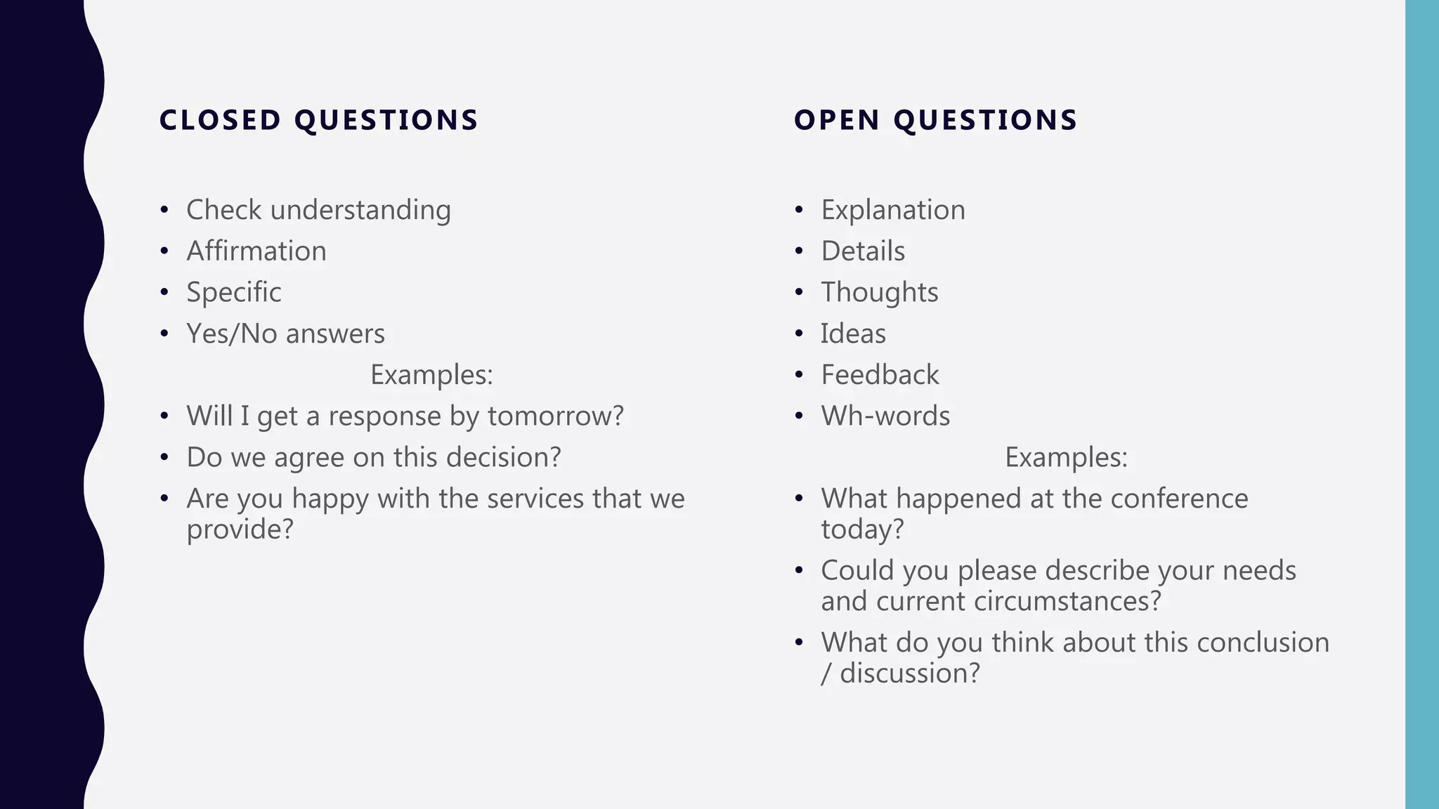 Questioning techniques | PPTX