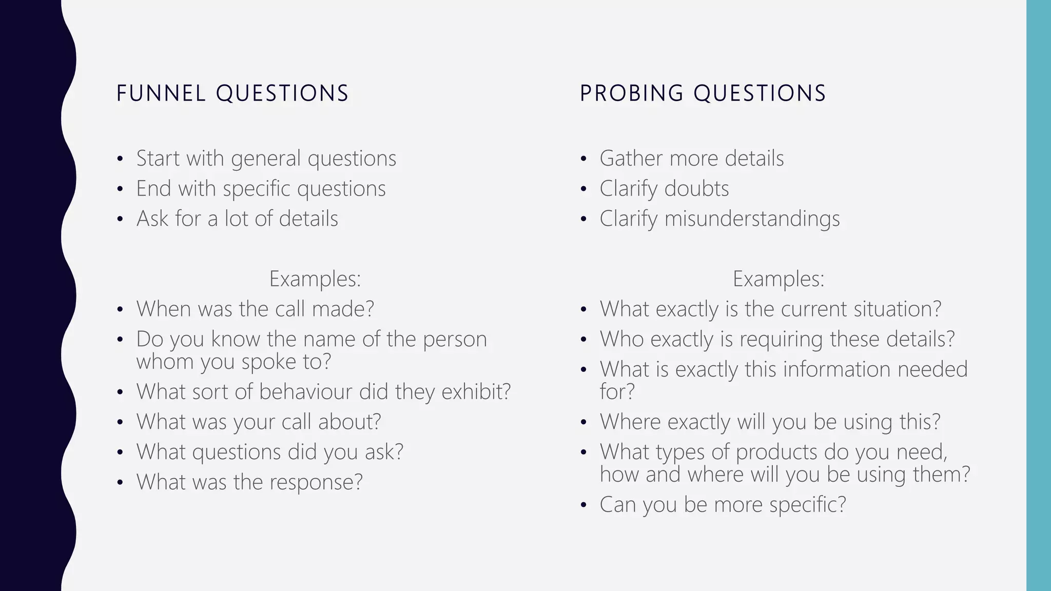 Questioning techniques | PPTX