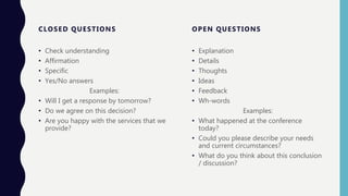 Questioning techniques | PPTX
