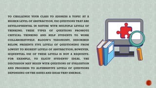 Questioning Techniques - FOR CLASSROOMS. | PDF