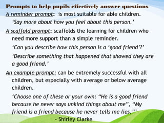 Questioning techniques: helping learners develop higher prder thinking ...