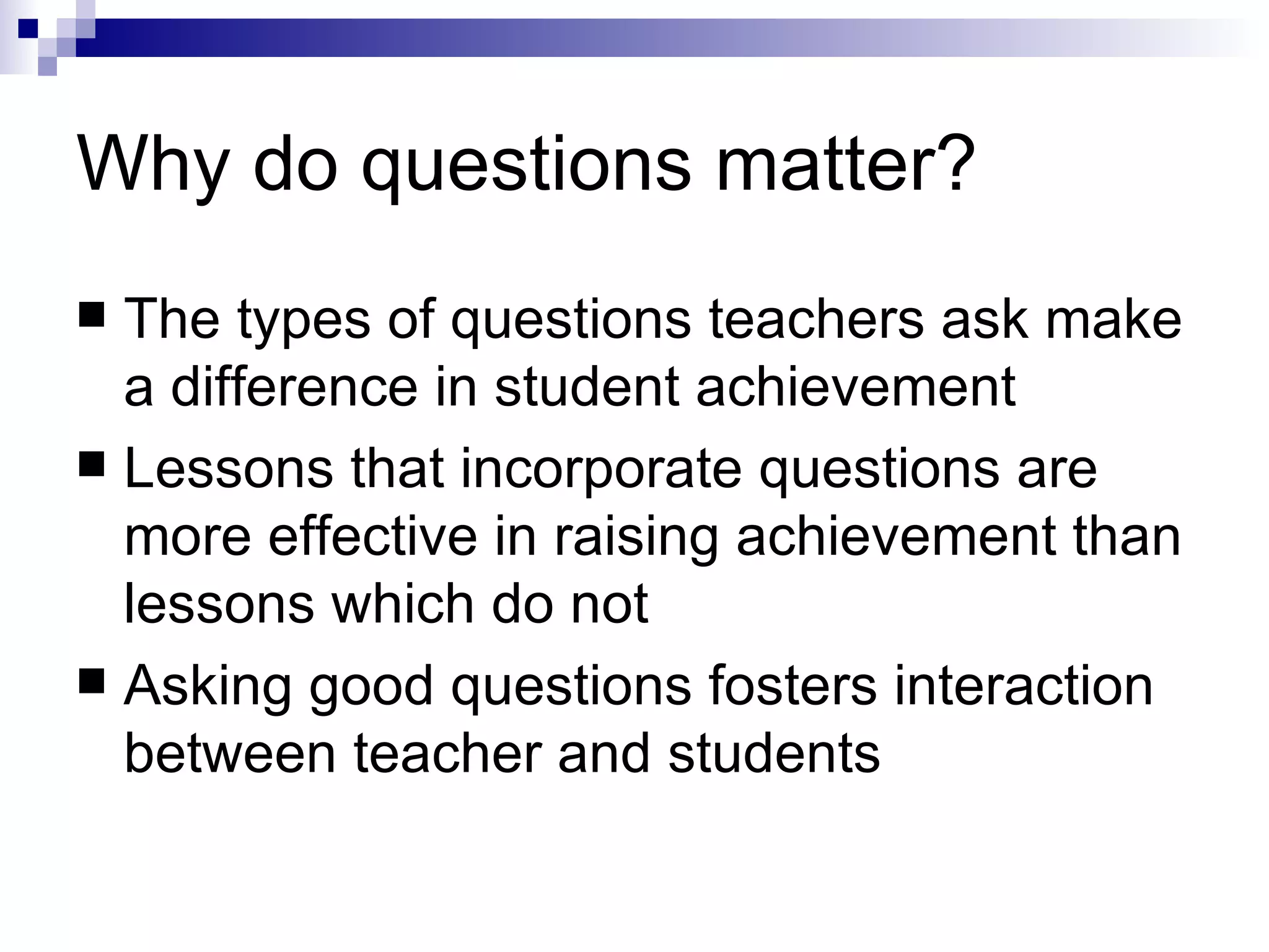 Questioning Techniques Overview | PPT