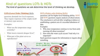 Questioning techniques: The heart of Higher Order Thinking | PPTX