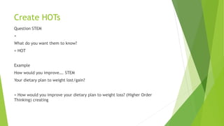 Questioning techniques: The heart of Higher Order Thinking | PPTX