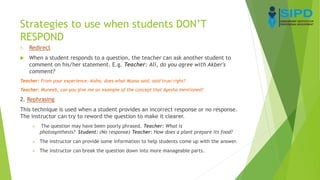 Questioning techniques: The heart of Higher Order Thinking | PPTX
