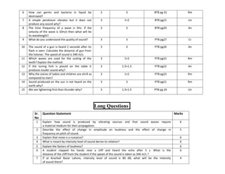 important questions class 10 federal board physics | PDF