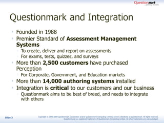 Questionmark Web Services | PPT