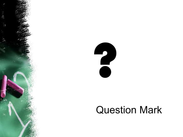 Question Mark Lesson | PPT