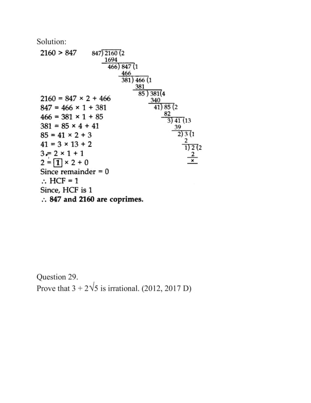 mathematics questions practice class 10 real number.pdf | Gasoline ...