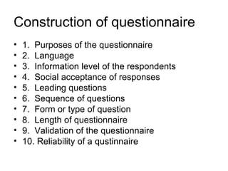 Questionnare | PPT