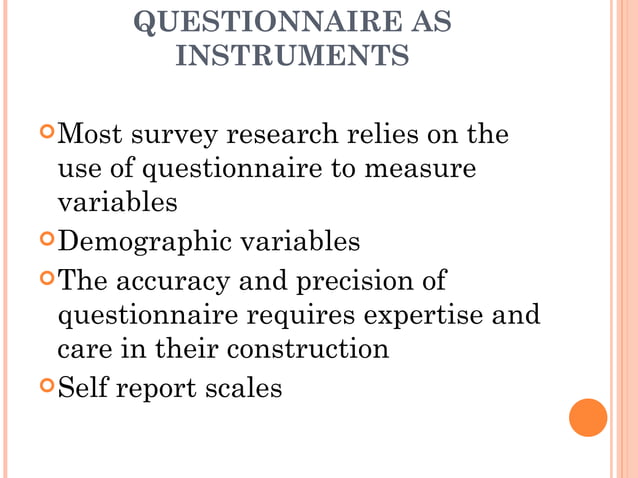 Questionnaire | PPT | Education