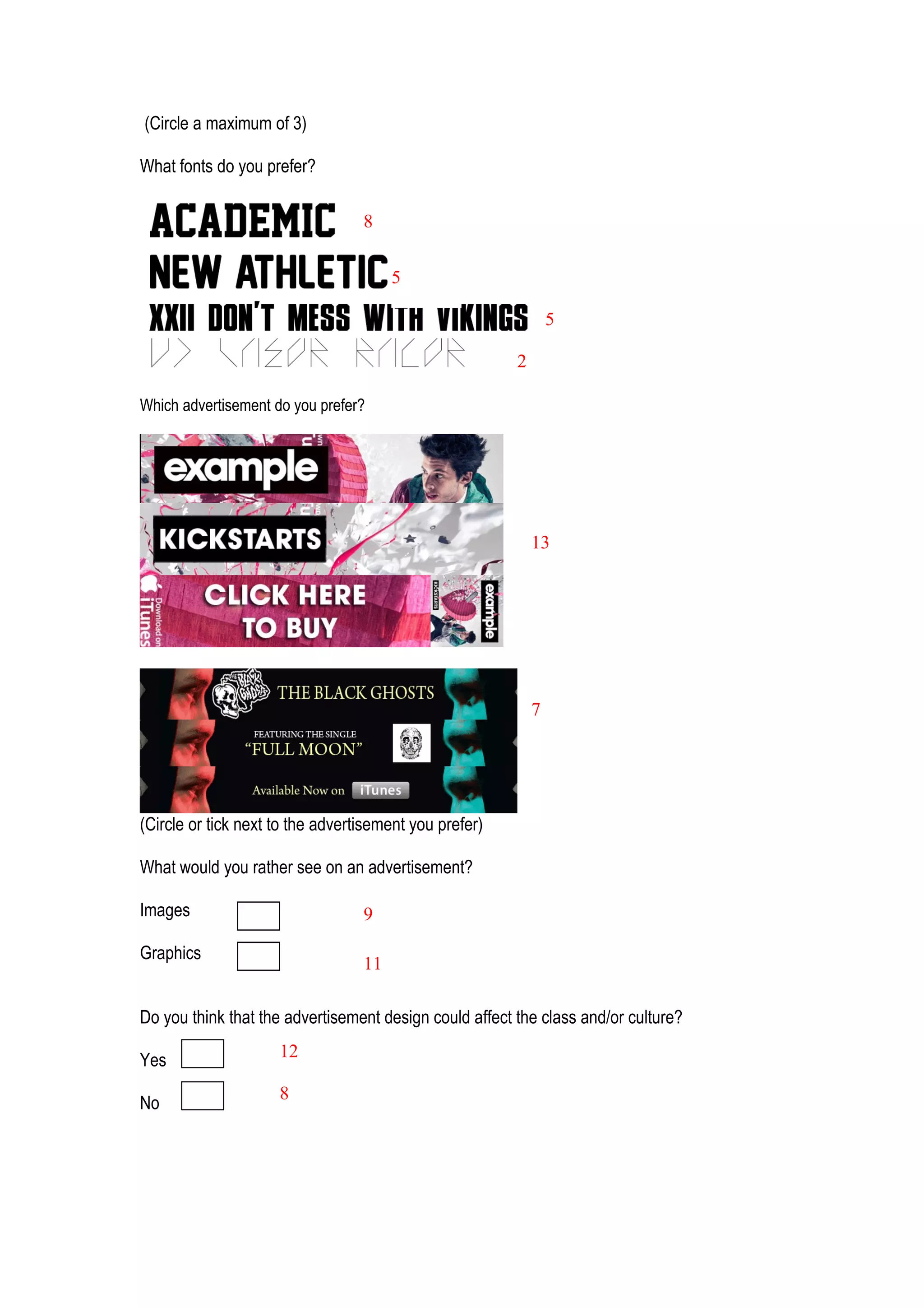Questionnaire for advertisement | PDF